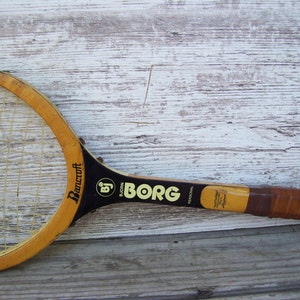 Wood Tennis Racquets Wilson Bobby Riggs Jack Kramer Bjorn Borg Bancroft ...