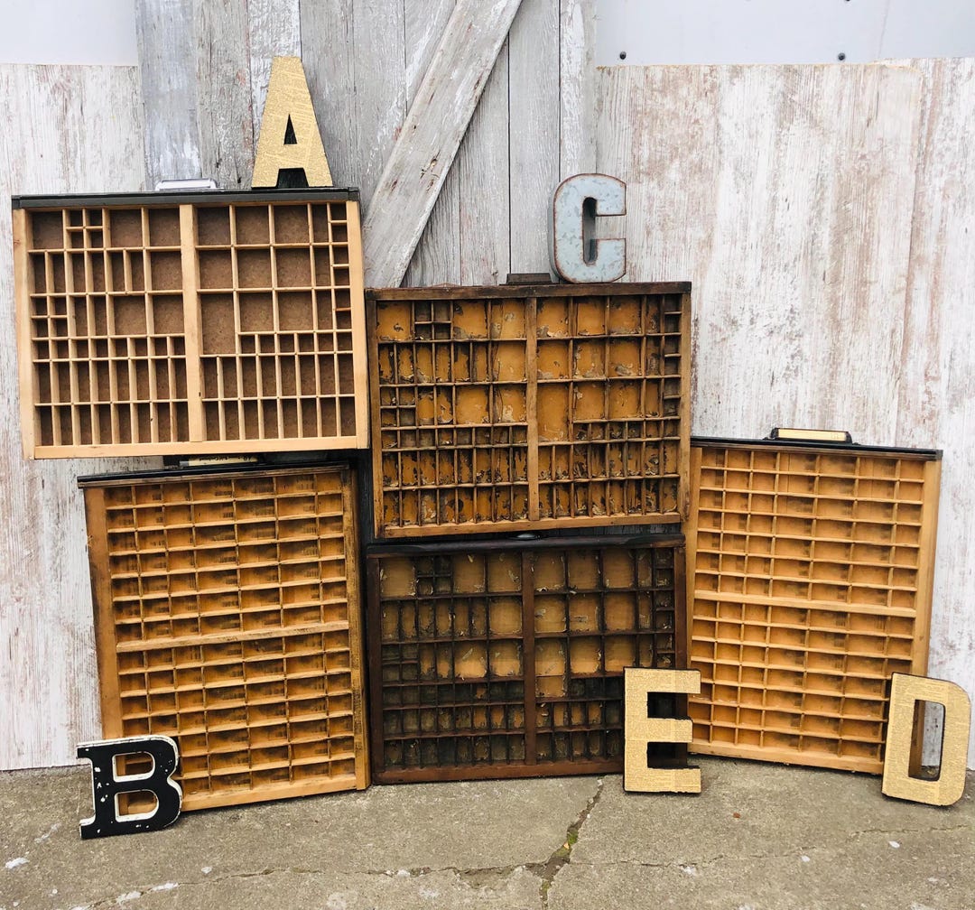 Hamilton Wood Printers Tray Wanner Typeset Drawer Letterpress Curio ...