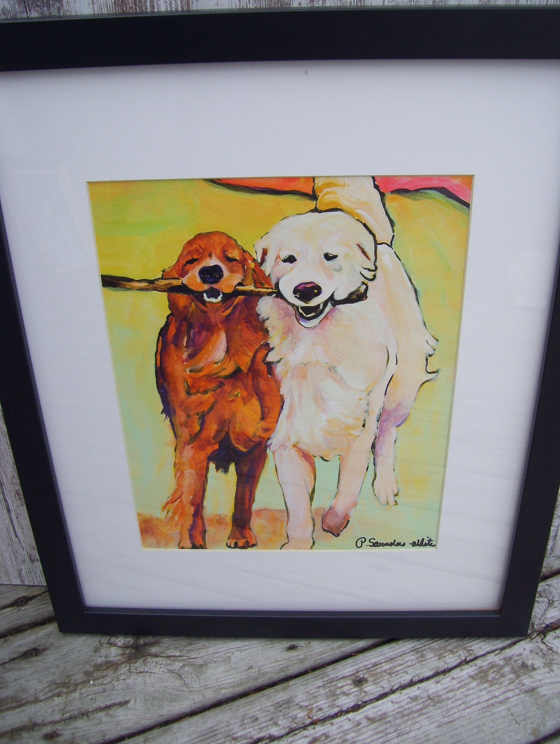 Golden Retriever Dog Stand Up Wooden Dogs OR P Saunders White - Etsy.de