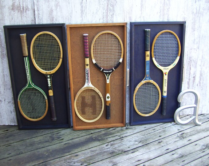 Wood Tennis Rackets in Hamilton Printer Drawer Wilson Billie Jean King ...