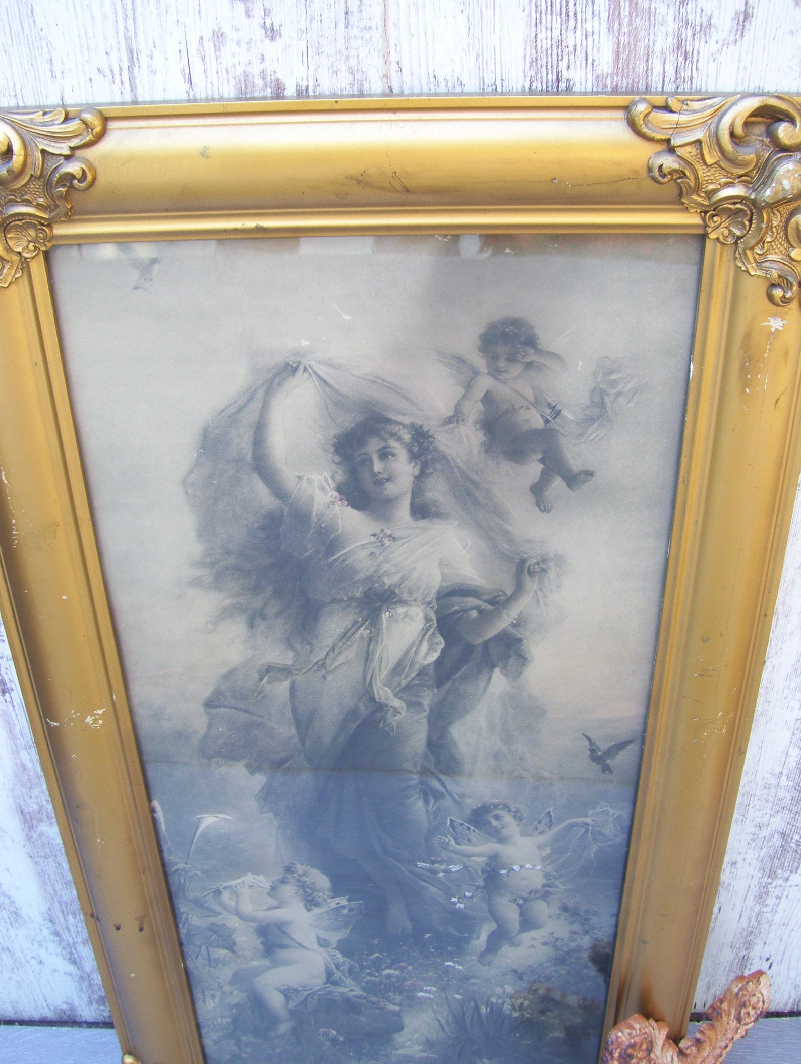 Hans Zatzka Art Nouveau Spring Fantasy Vintage Print Cherubs With Women ...