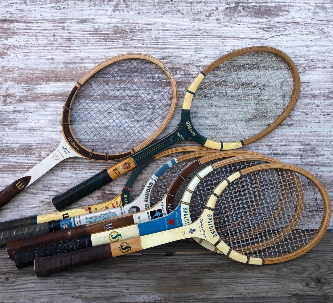 Wood Tennis Rackets Wilson Chris Evert Doris Hart Mary Hardwick Maureen ...