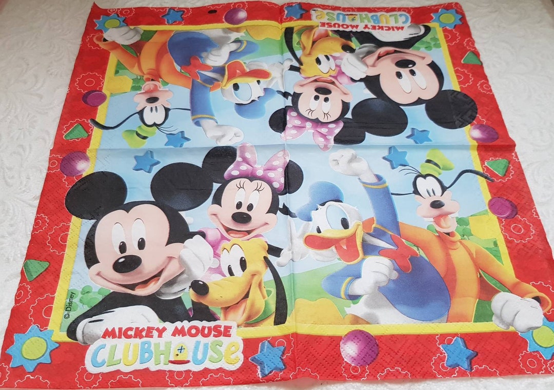Mickey Mouse Clubhouse #4472 Paper Napkins Set of 4 -2 Ply/decoupage ...