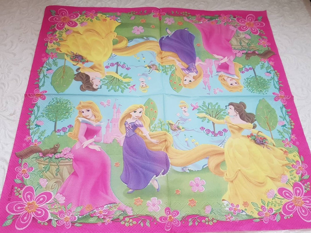 Princess Disney X4 Paper Napkins -2 Ply/party Supplies/birthday/girls ...