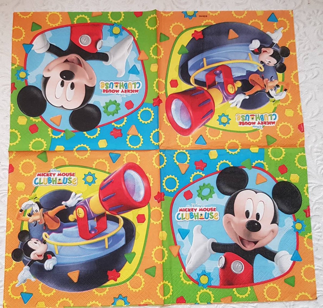 Mickey Mouse Clubhouse Paper napkins set of 4 3 ply/decoupage/party ...