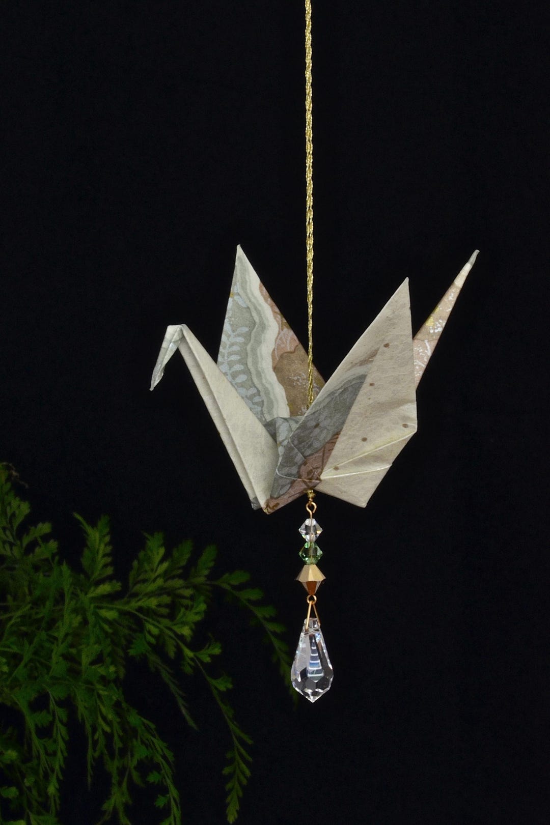 Origami Crane Suncatcher Large Elegant Japanese Paper, Peace Crane, 1st ...