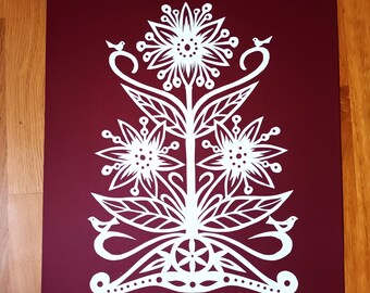 White Paper Cut Out Art - Etsy