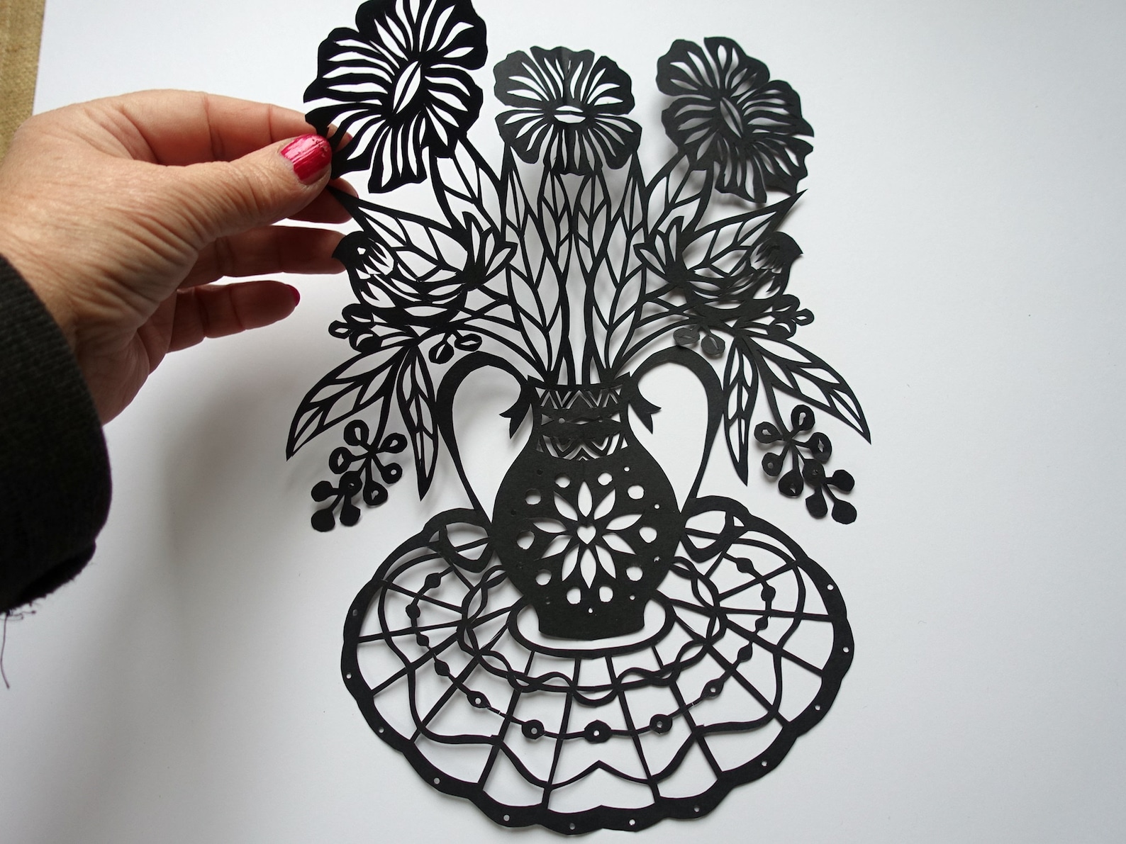 Black paper cut artwork picture. Paper cut out art wall | Etsy