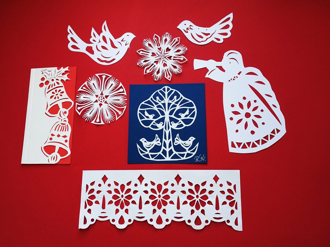 Hand Paper Cut Out Art Set. Paper Cutting Set. Original Paper Cut Set ...