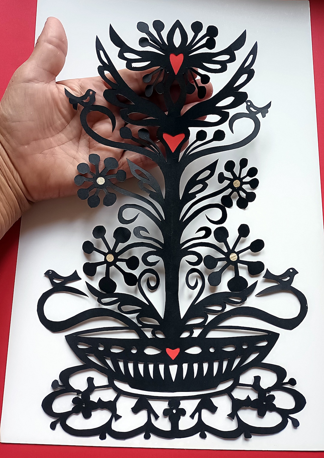 Papercut Art Picture of Paper Original Paper Cut Out Art. Black Paper ...