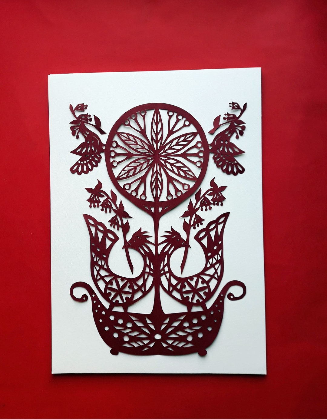 Paper Cut Picture. Hand Paper Cutting Art. Original Paper Cut Art A3 ...