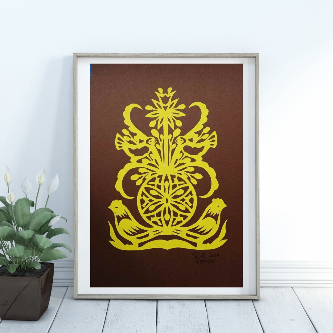 Hand Paper Cutting. Birds Paper Cut Picture. Lithuania Art by Rysarda ...