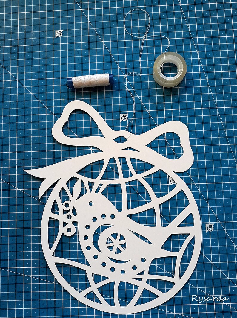 Hand Cut Out Paper Christmas Decoration. Original Paper Cut - Etsy