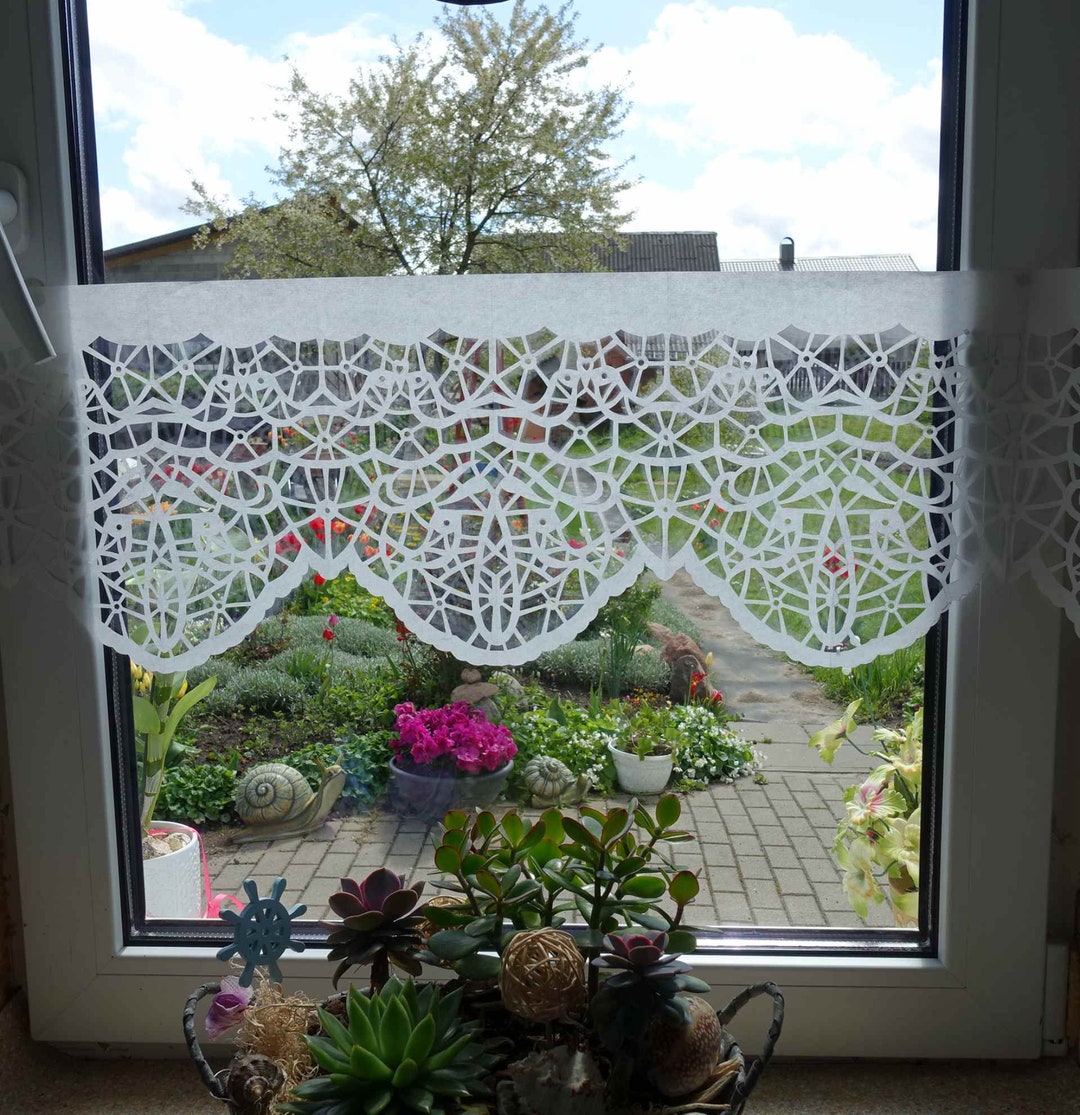 White Paper Curtain Original Art Work. Hand Paper Cut Art Made in ...