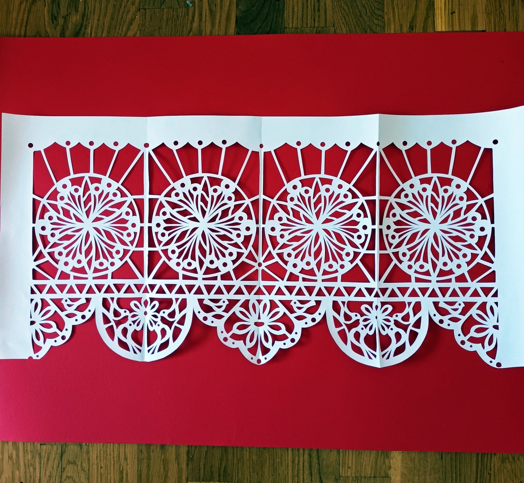 White Papercut Art Curtain. Hand Paper Cut Out Art. Gift Paper Cutting ...