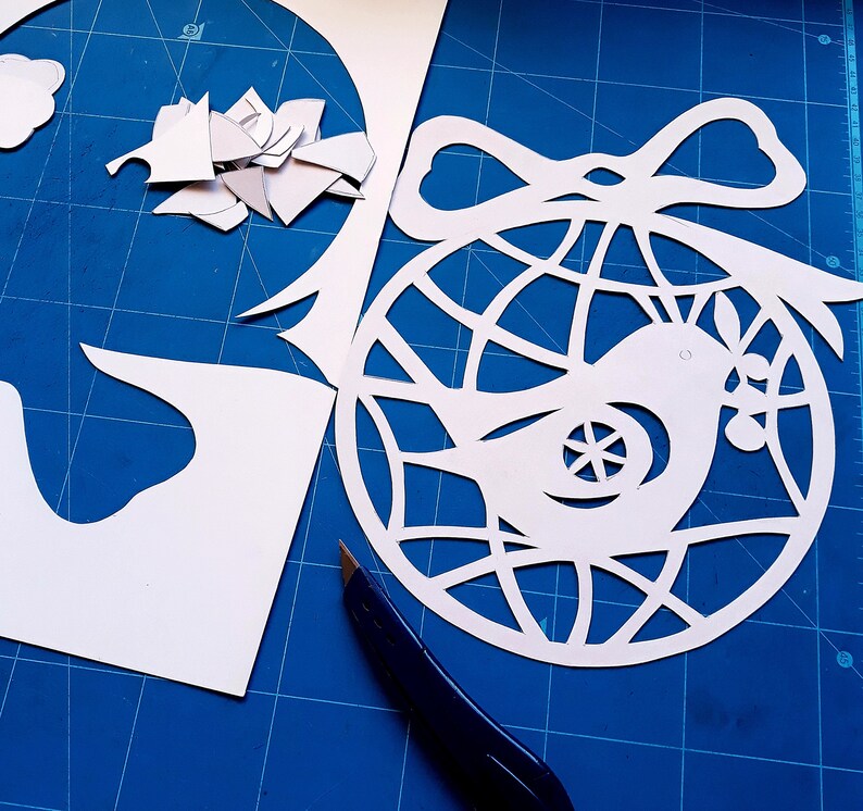 Hand Cut Out Paper Christmas Decoration. Original Paper Cut - Etsy