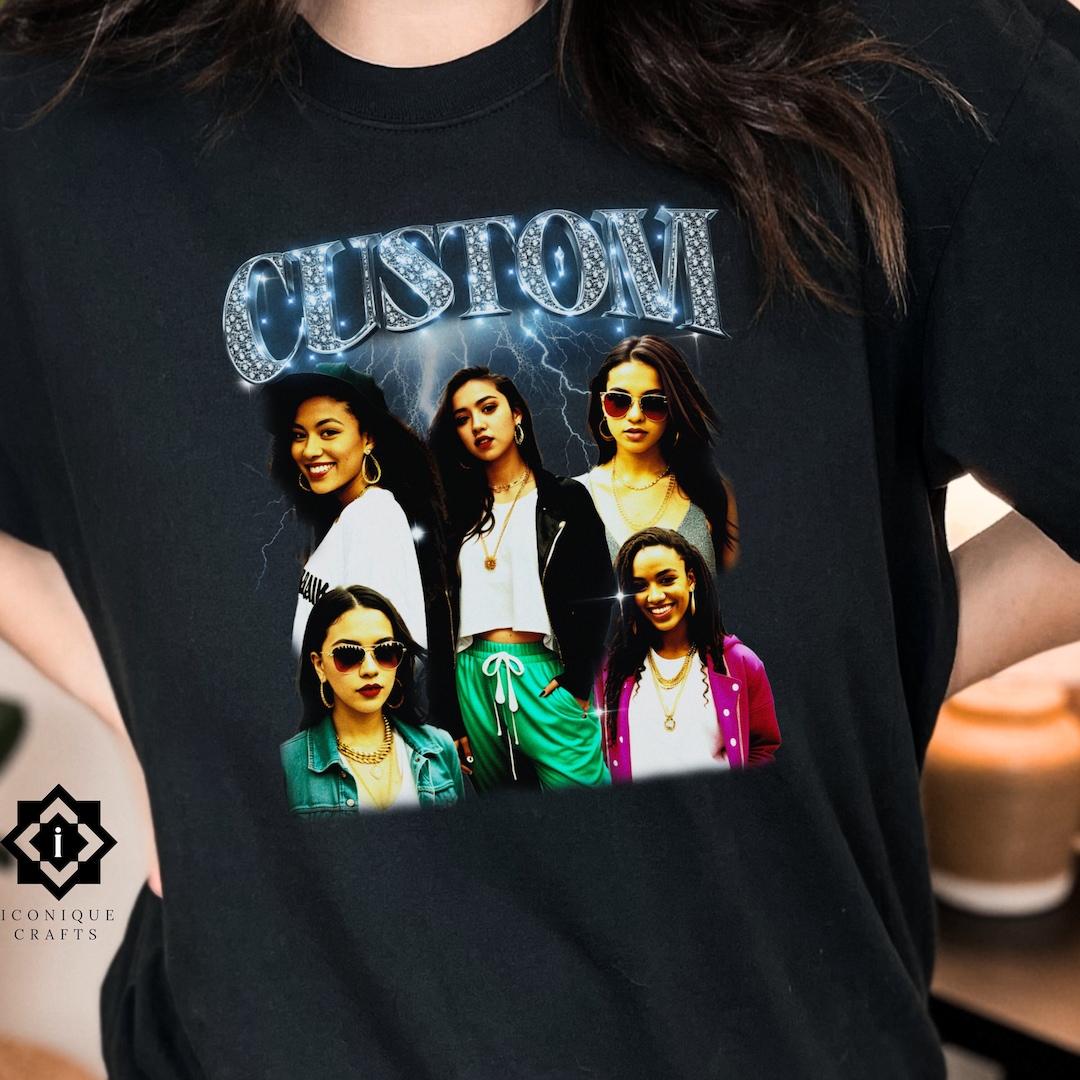 Custom 90s Bootleg Rap Shirt, Vintage Bootleg Tee , Custom Photo Shirt ...