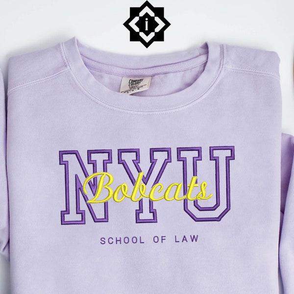 Embroidered College Sweatshirt - Etsy
