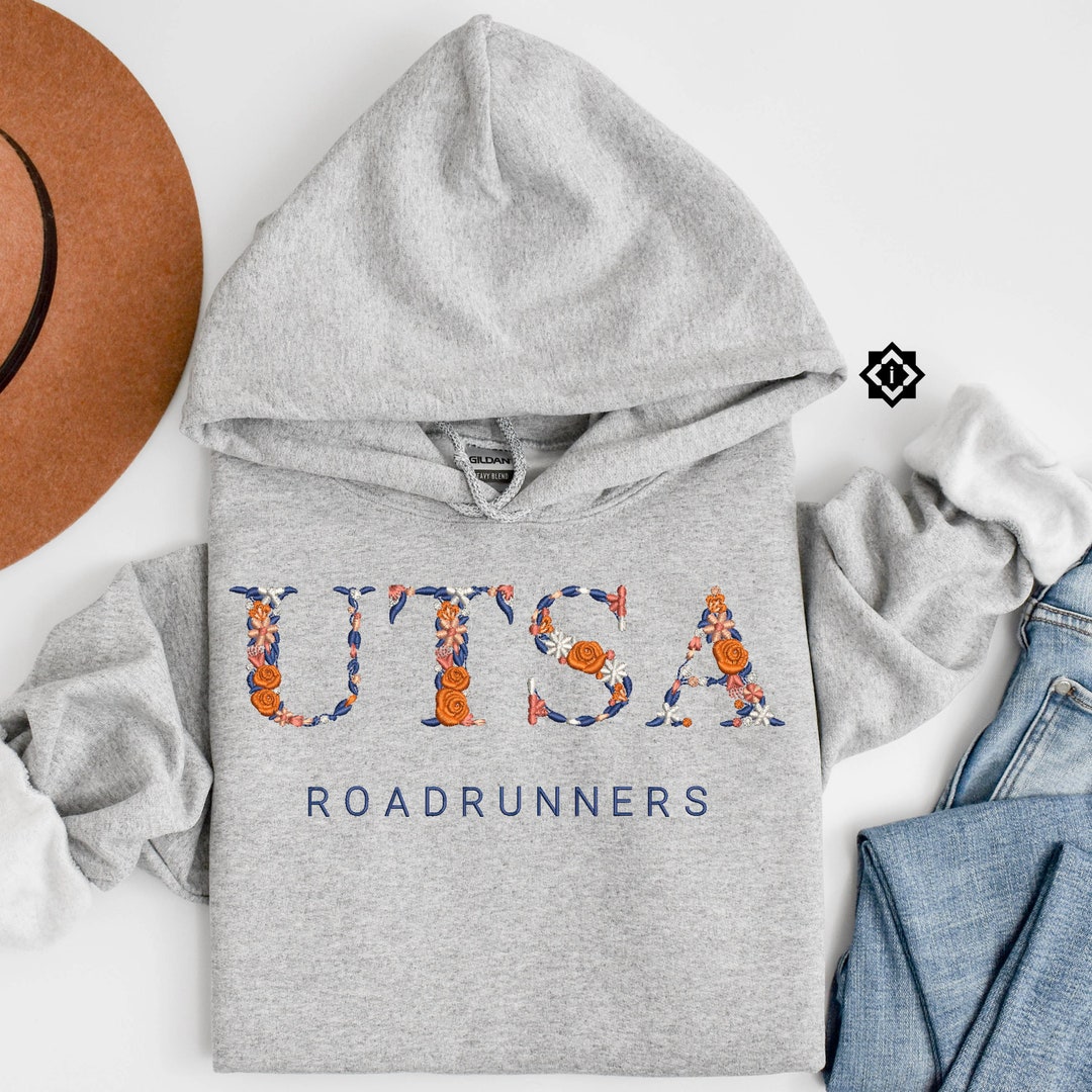 Embroidered Floral Letter University Sweatshirt Personalized College ...