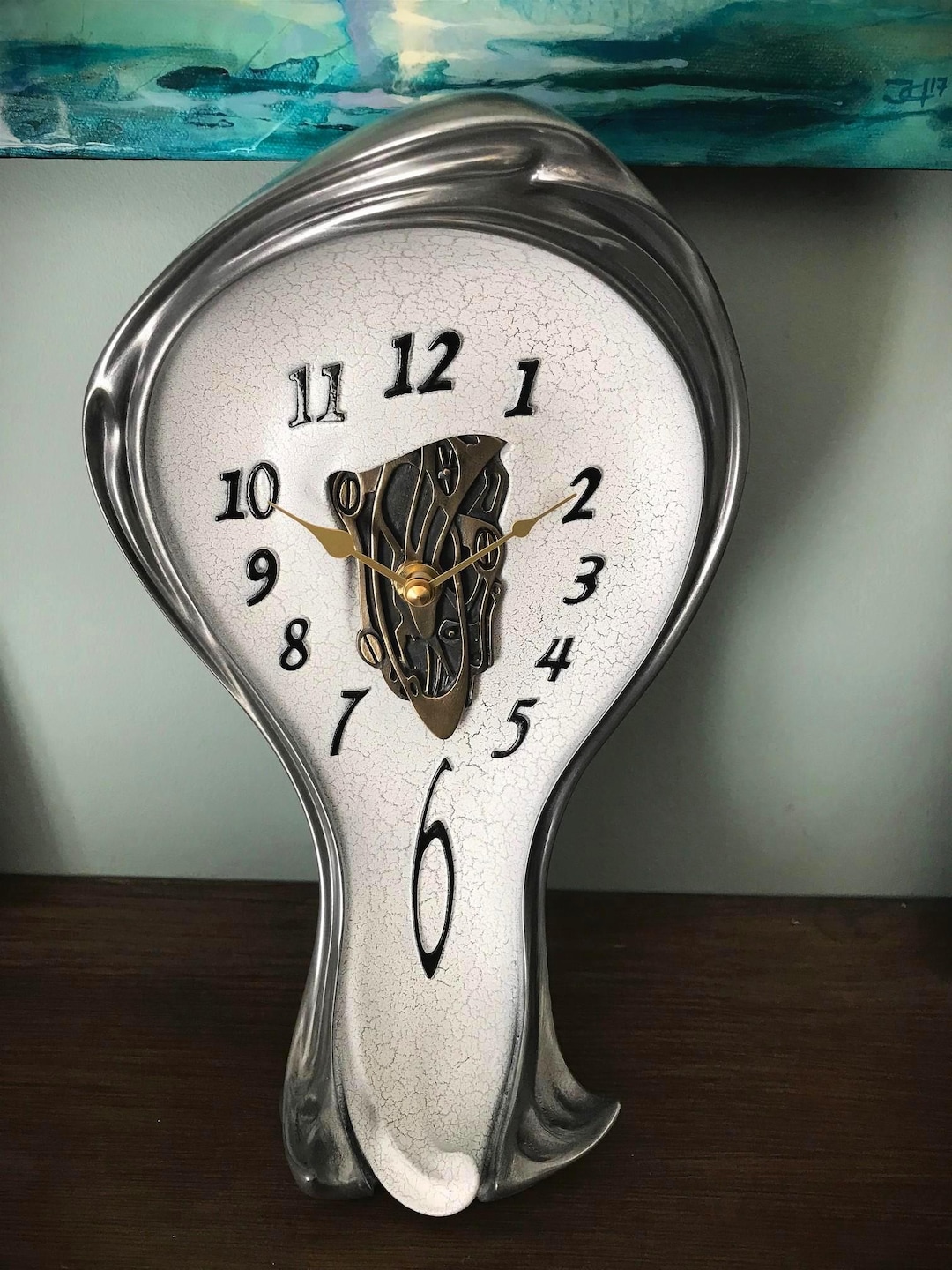 Melting Mantel Clock, Salvador Dalí Inspired Decorative Table Clock - Etsy
