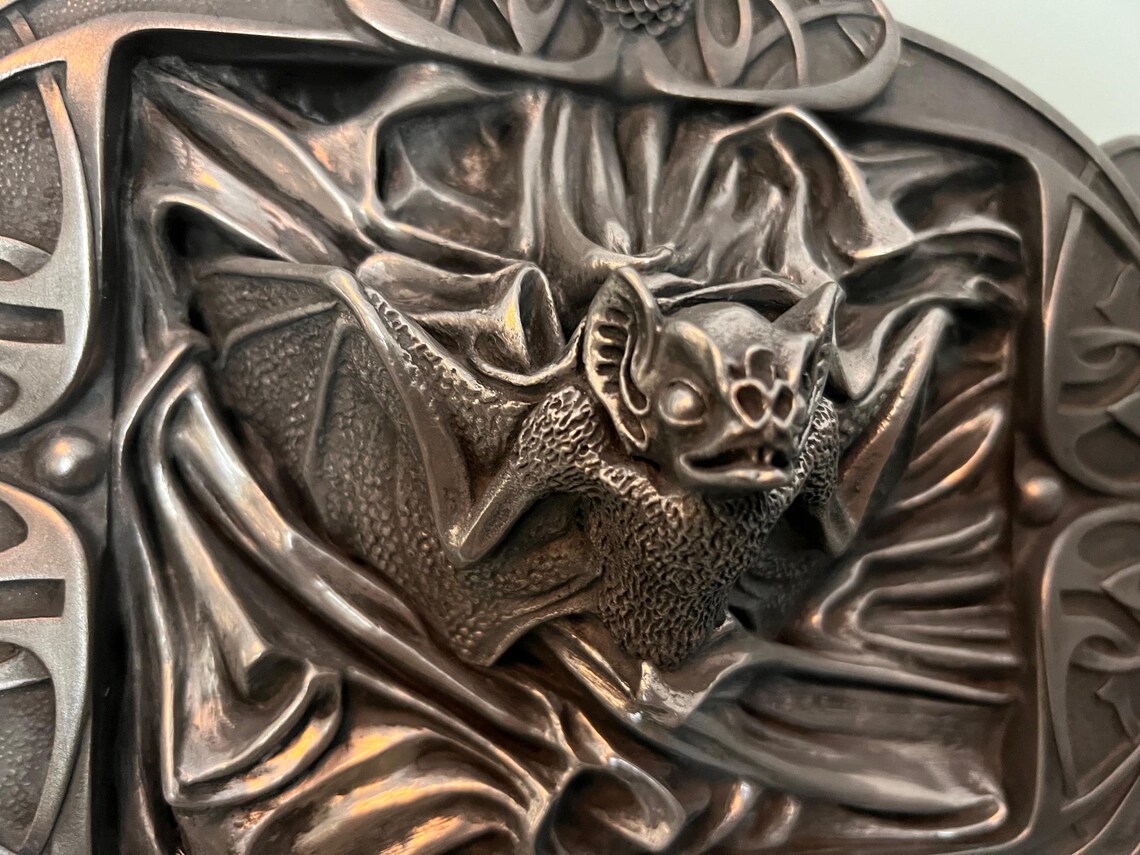 Gothic Bat Gift Home Decor Wall Plaque Celtic Art Nouveau Anniversary ...