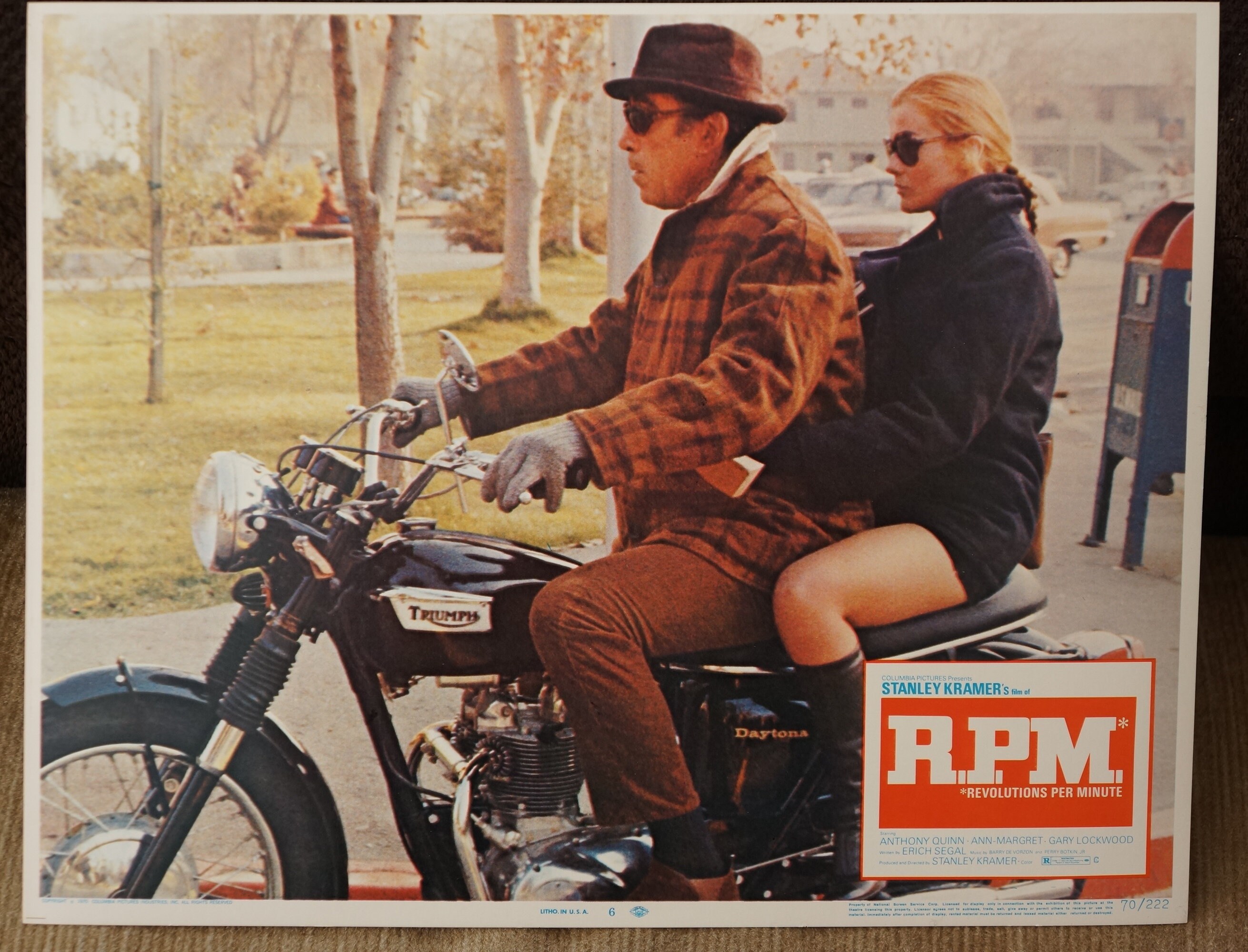 R.P.M. 4 Original Vintage 1970 Lobby Cards 2, 3, 5, 6 Anthony Quinn and ...