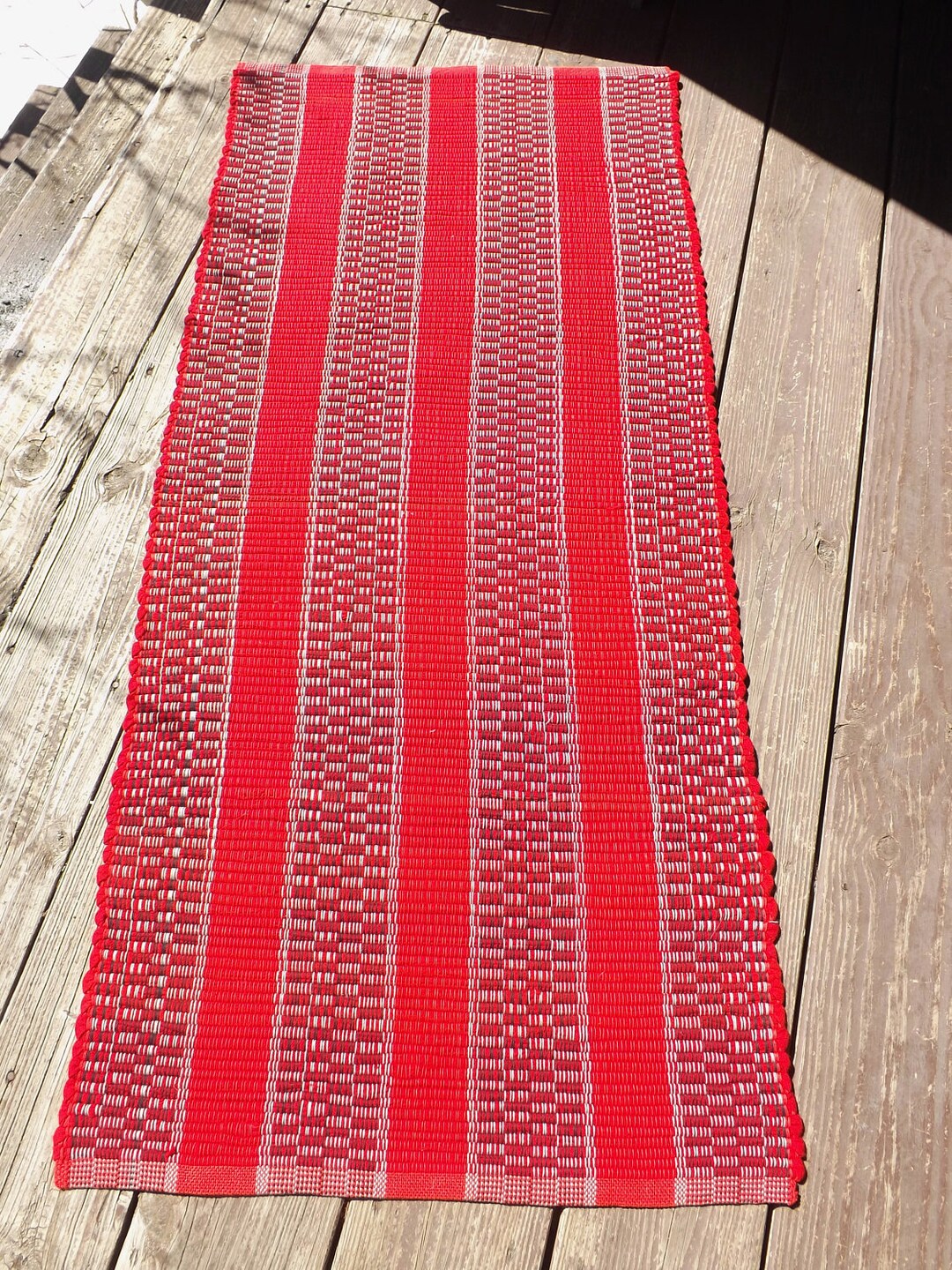 Handwoven New Wool Rag Rug/runner, 27" X 61", Made in the USA, Free ...