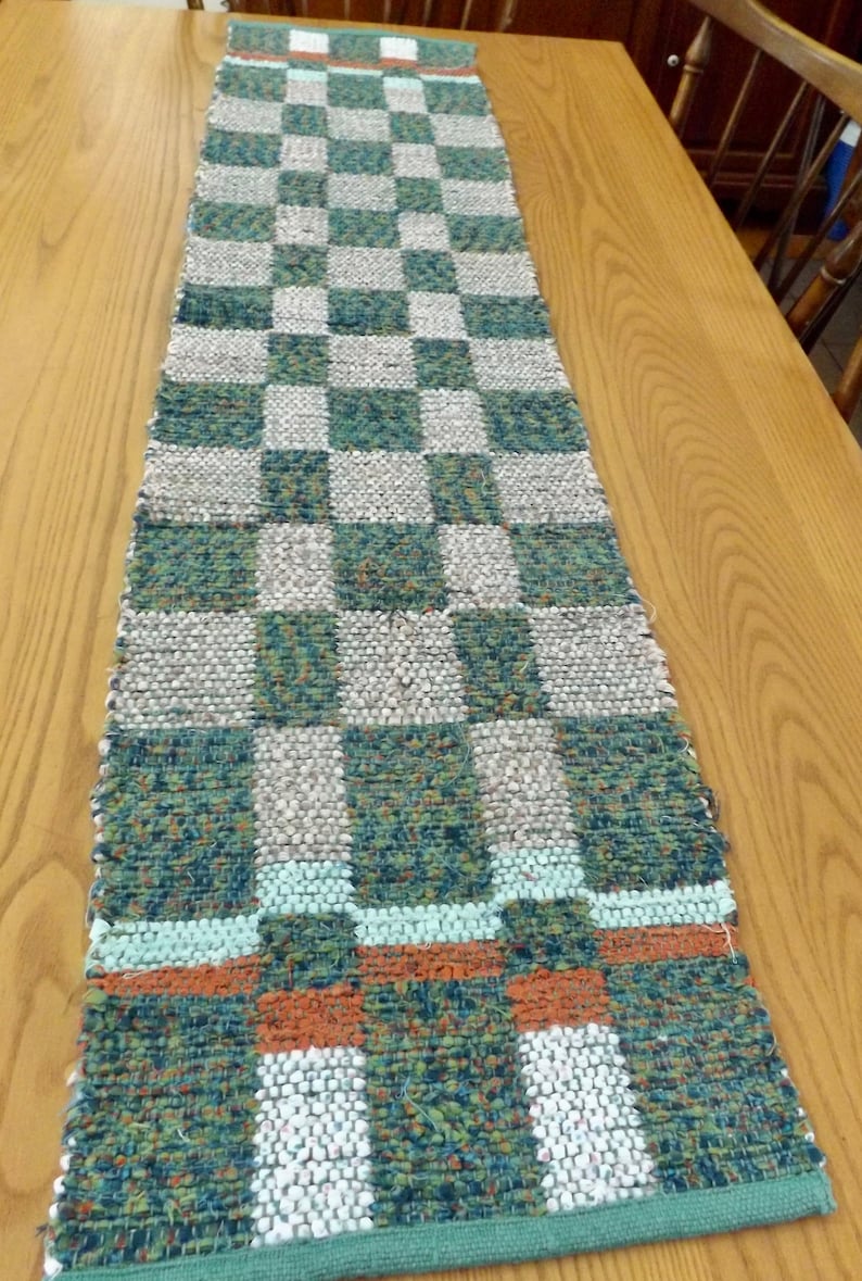 Handwoven Rag Table Runner, Rug, Reversible, - Etsy