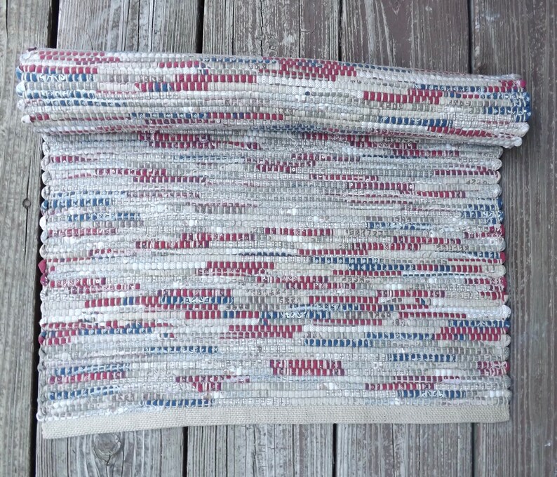 Handwoven Cotton Rag Rug/runner, 24" X 52-1/2", Made in the USA, Free ...