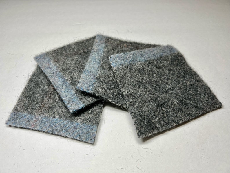 Handwoven Felted Wool Coasters, Set of 4, Various Color Options, Made ...