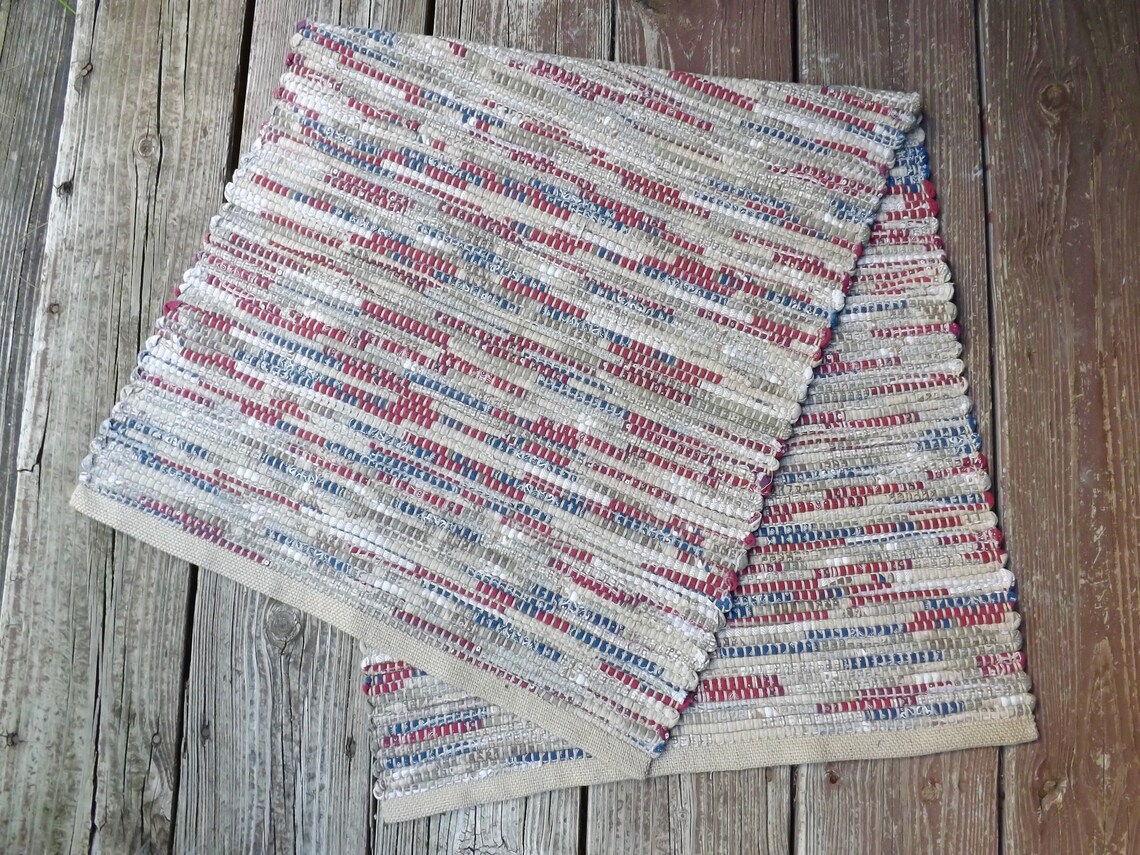 Handwoven Cotton Rag Rug/runner 24 X 52-1/2 | Etsy