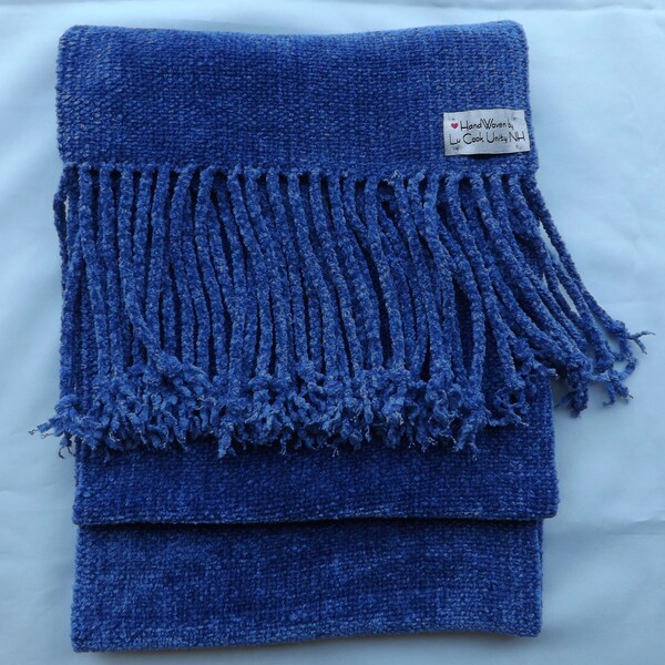 Blue Chunky Scarf - Etsy