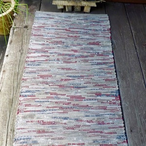 Handwoven Cotton Rag Rug/runner, 24" X 52-1/2", Made in the USA, Free ...
