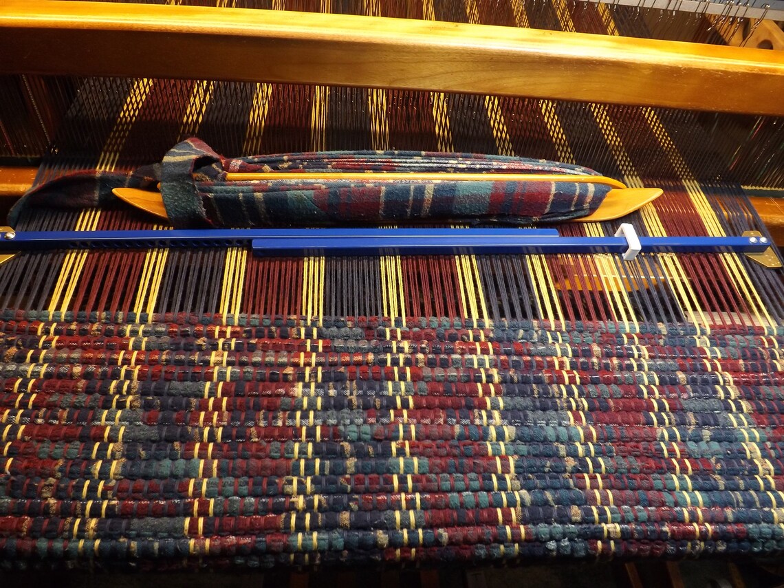 Handwoven Cotton Rag Rug in Navy Gold & Burgundy 24 X - Etsy