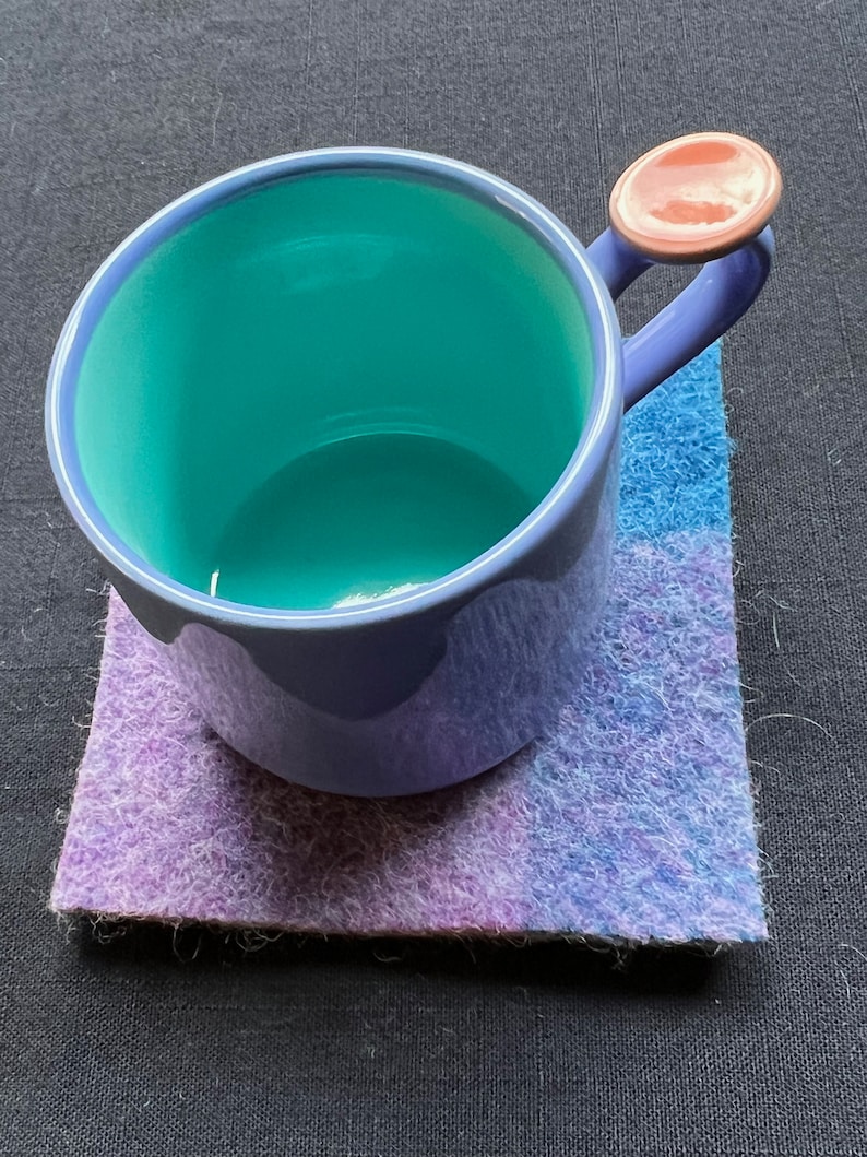 Handwoven Felted Wool Coasters, Set of 4, Various Color Options, Made ...