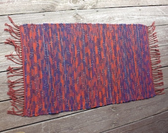 Handwoven Wool Rag Rug Runner 24 X 63 - Etsy