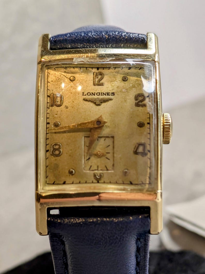 Vintage 1950's Longines Swiss Tank Watch. Just Serviced-running and ...