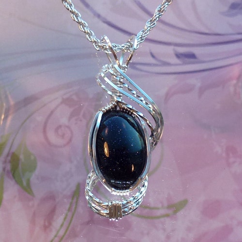 Pink Peruvian Opal Necklace Pendant Wire Wrapped Jewelry - Etsy