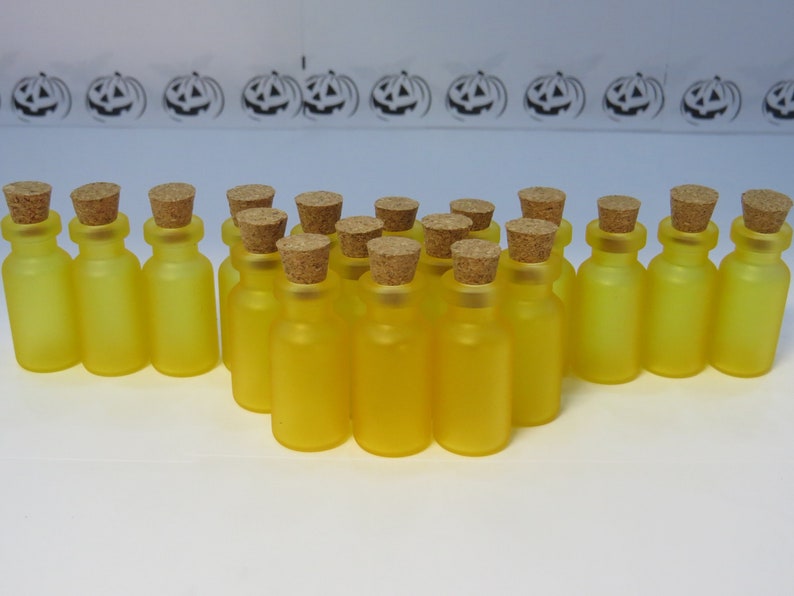 10 Small Colored Bottles. 2ml Yellow Bottles. Small Glass | Etsy