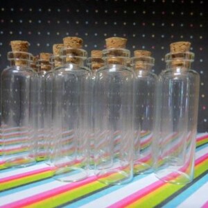 100 5ml Bottles. Bitty Bottle. Small Glass Bottle Lot. Vial Bottles 100 Lot. Miniature Corks ...