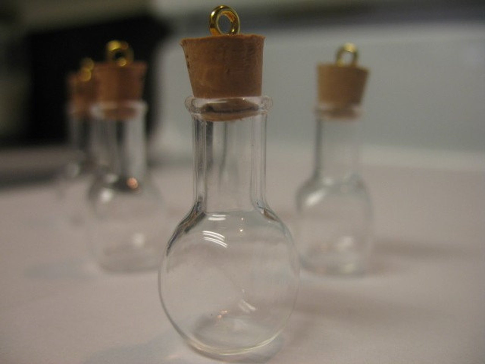 10 Square Flask Vials. Square Flask Shaped Bottles. Tiny Glass | Etsy