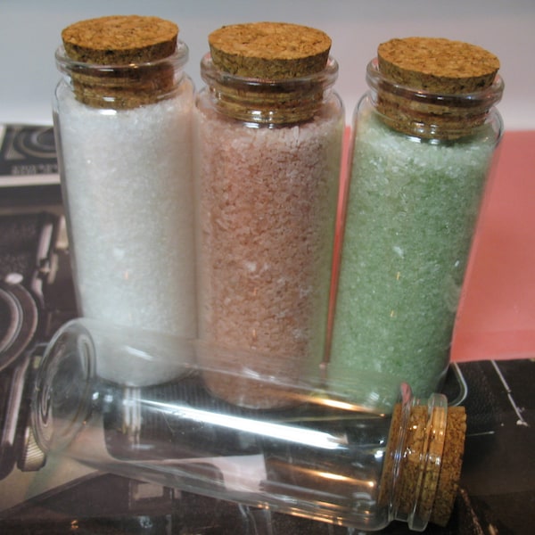 Small Glass Corked Bottle - Etsy