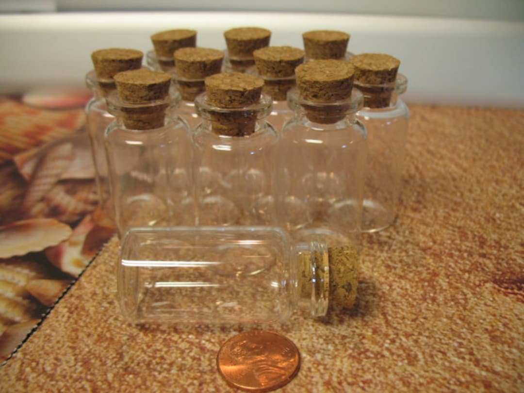 50 10ml Bottles With Corks. Small Bottles With Corks. Corked Vials ...