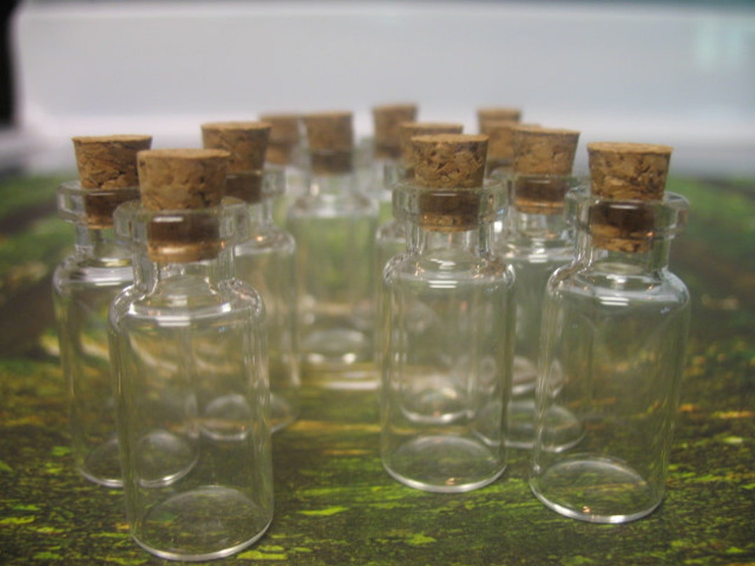 100 2ml Vials. Small Corked Vials. Glass Storage Containers. Small ...