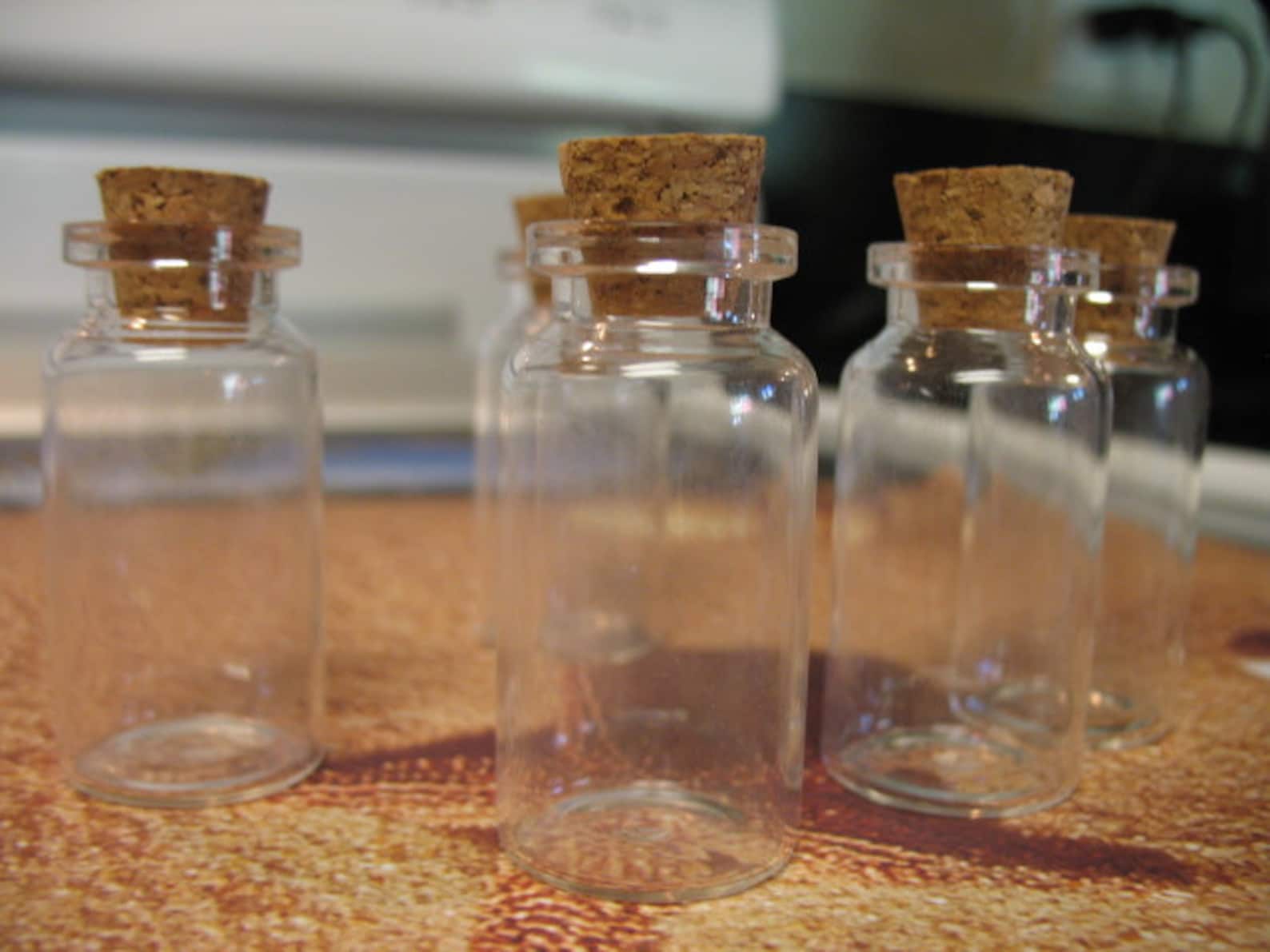100 10ml Bitty Bottles. Small Glass Bottles With Corks. Decorative ...