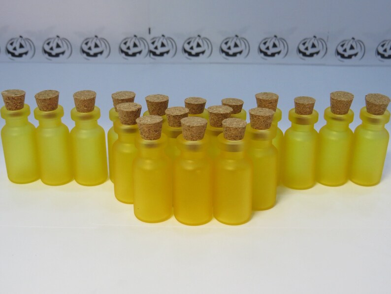 100 Colored Glass Vials. Yellow 2ml Bottles. Tiny Glass | Etsy