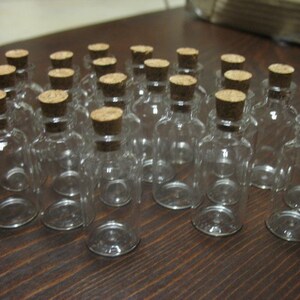 25 5ml Bitty Bottles. Empty Glass Vials. Mini Glass Bottle Charms. Glass Mini Bottles. Miniature ...