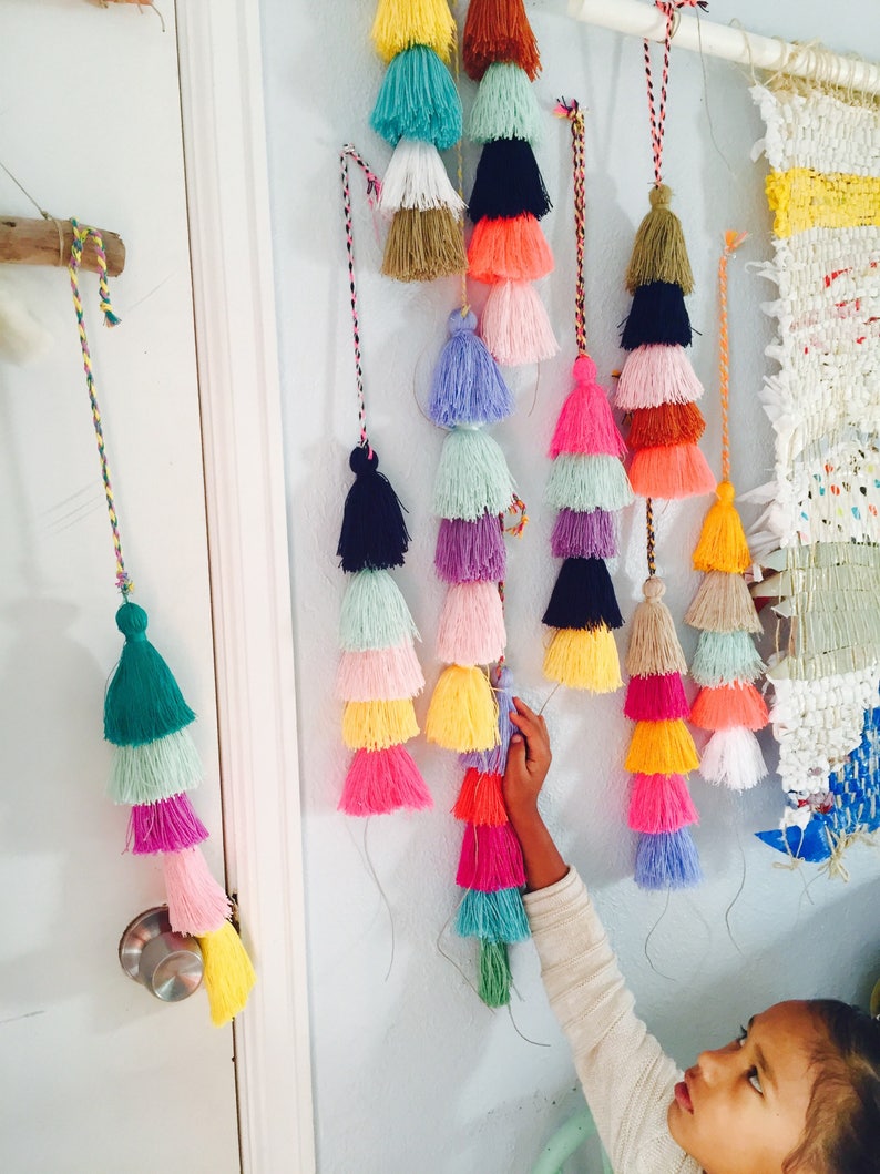 Colorful Boho Tassel Strands - Etsy UK
