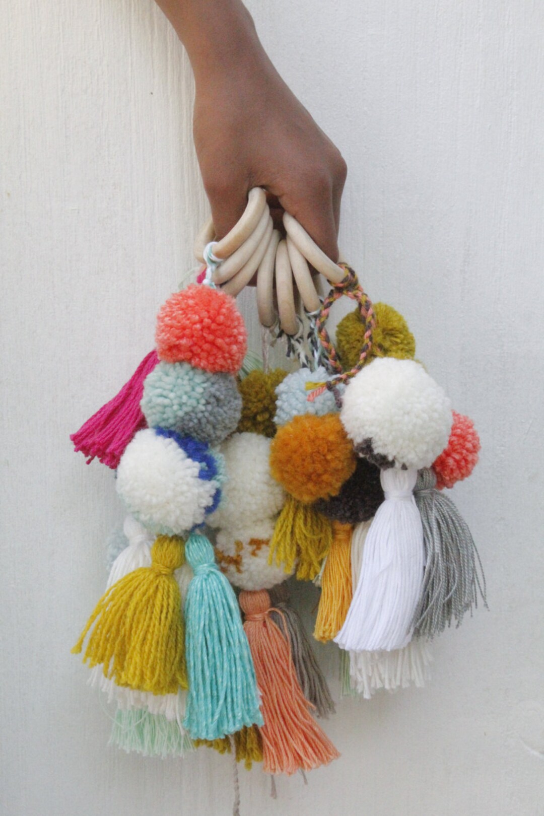 Pom Pom and Tassels Clusters - Etsy