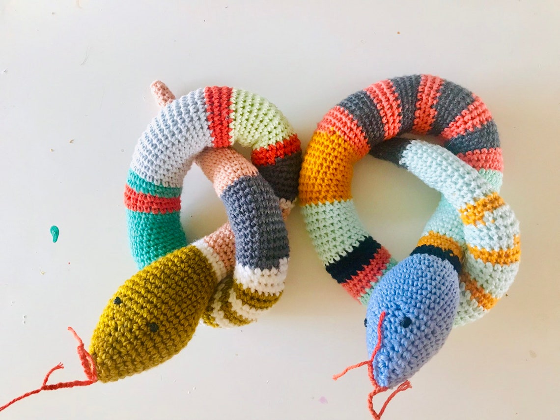 Hand crochet snake | Etsy